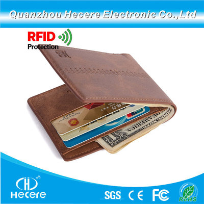                  Custom RFID Blocking Front Pocket Genuine Leather Slim Wallet with Money Clip             